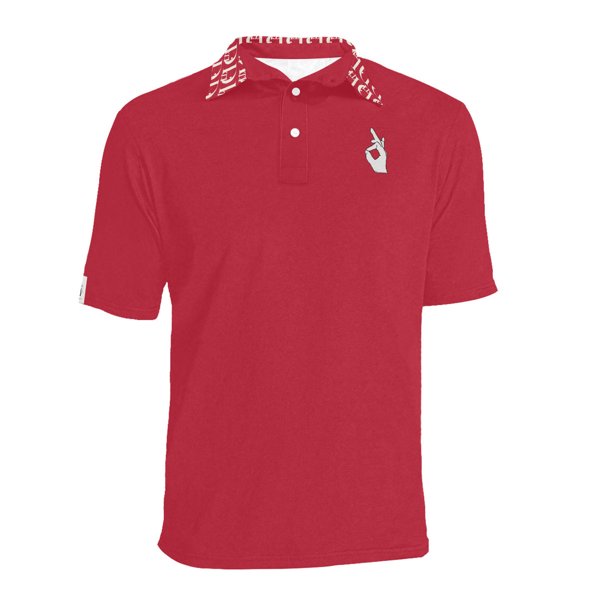 DTI Bright Red Collar Design Polo Men's Shirt – Descendants of the Island
