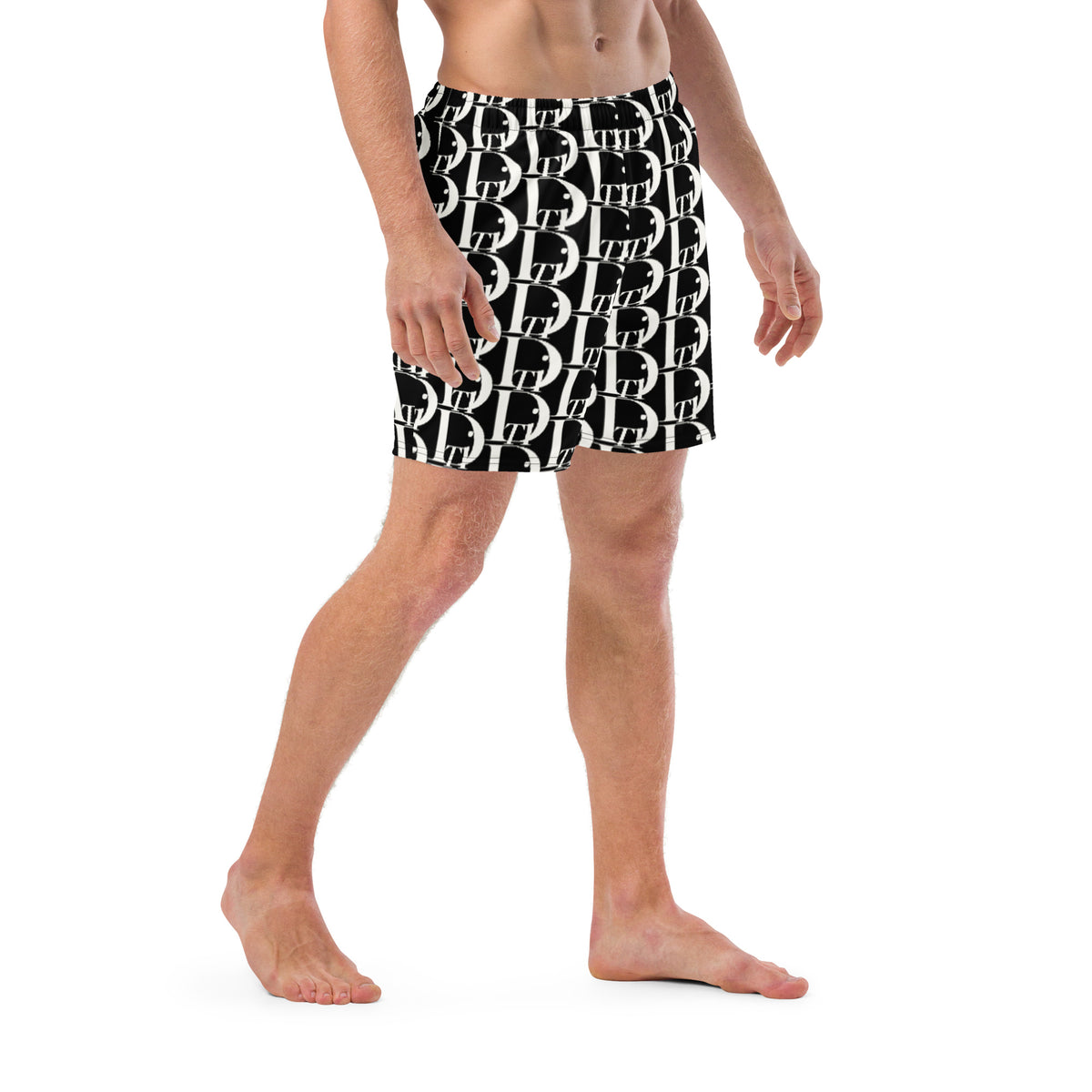 DTI Black/ White Pattern Men's swim trunks – Descendants of the Island