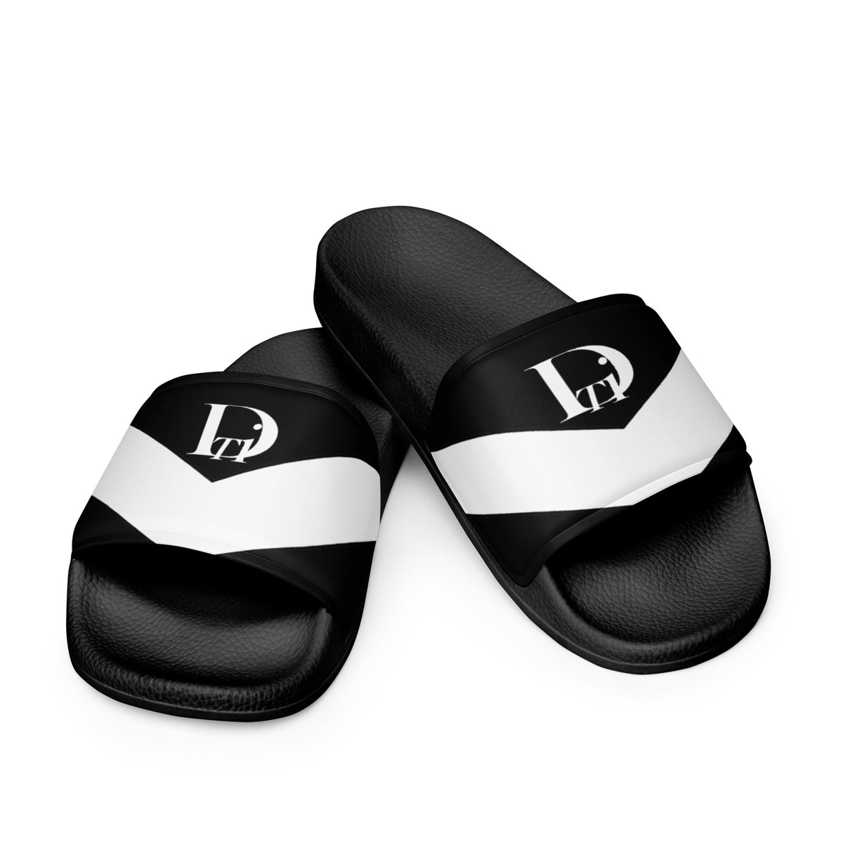 DTI Black/White Men’s slides – Descendants of the Island